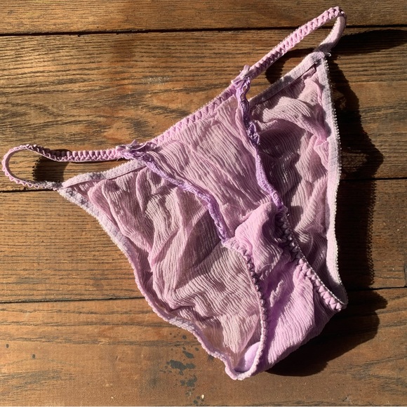 Victorias Secret Intimates And Sleepwear Victorias Secret Purple Silk Chiffon Panties Poshmark